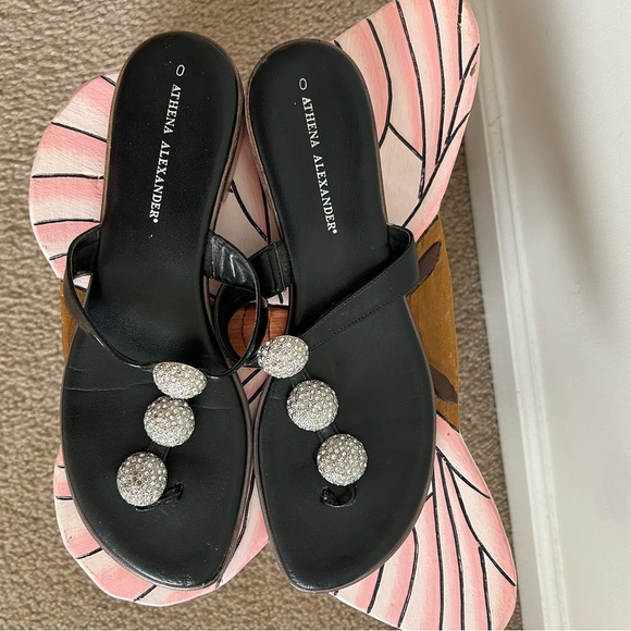 Athena Alexander | Shoes | Athena Alexander Black Sandals With ...